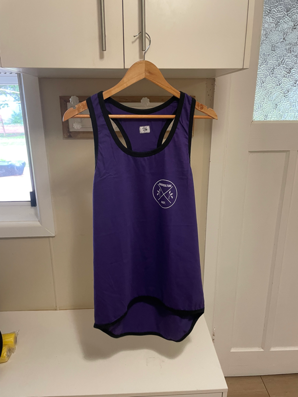 Purple shearer singlet (racer back) | Agriculture Aust